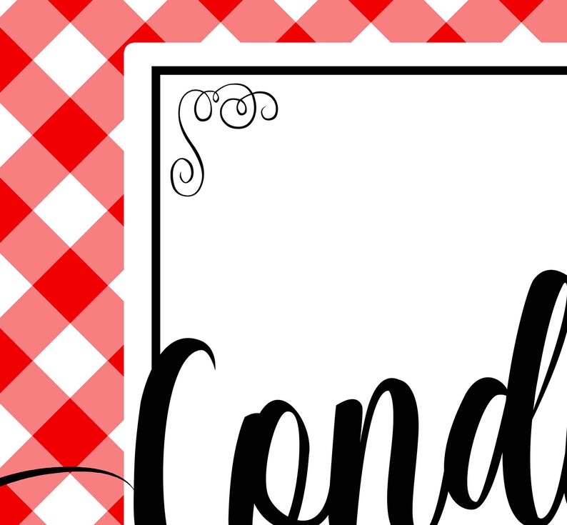 PRINTABLE Red & White Condiments Sign for Your Next Backyard | Etsy