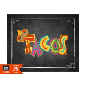 Printable Taco Sign, Fiesta Taco Sign, Fiesta Wedding Sign, Birdthday ...
