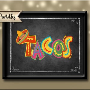 Printable Taco Sign, Fiesta Taco Sign, Fiesta Wedding Sign, Birdthday ...