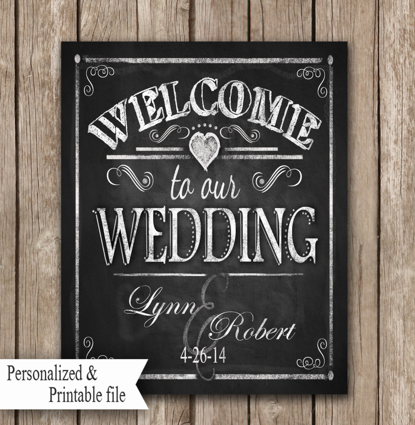 Personalized Welcome to Our Wedding Printable File Printable - Etsy