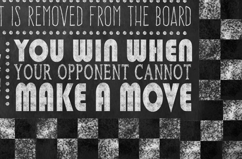 Checkers Yard Game Sign PRINTABLE Yard Games Poster | Etsy