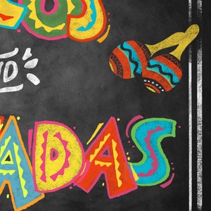 Printable Fiesta Taco & Tostadas Sign, Taco Party, Birthday Fiesta Sign ...