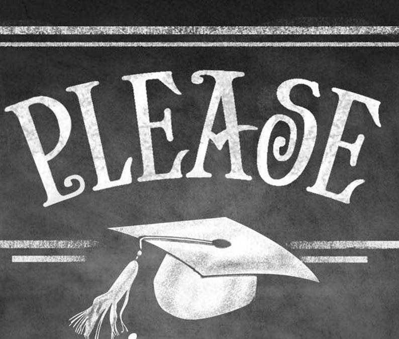 Printable Graduation Sign Sign My Portrait DIY Graduation | Etsy