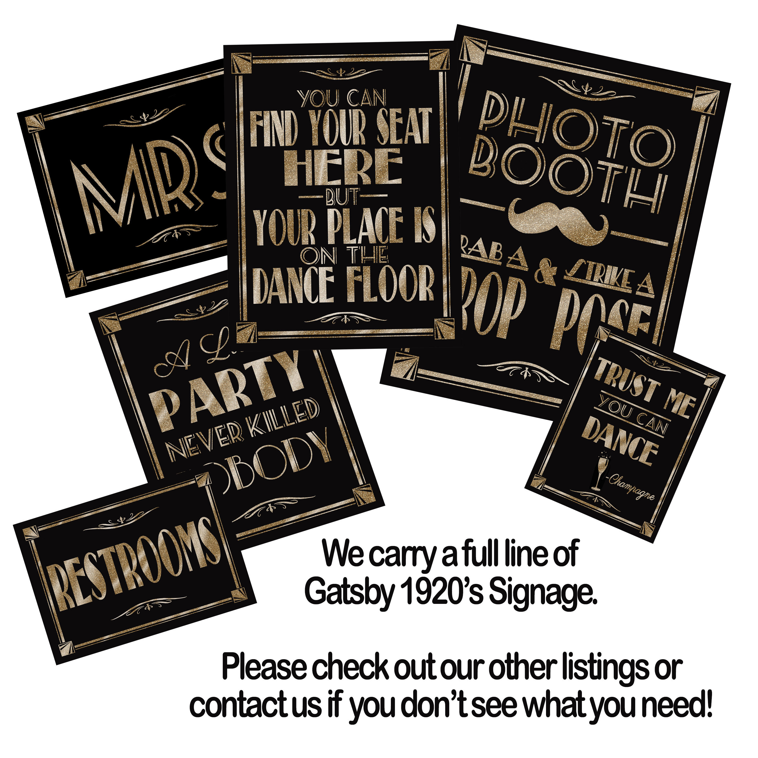 1920s Themed Restroom Sign PRINTABLE Wedding Signs Black - Etsy Canada
