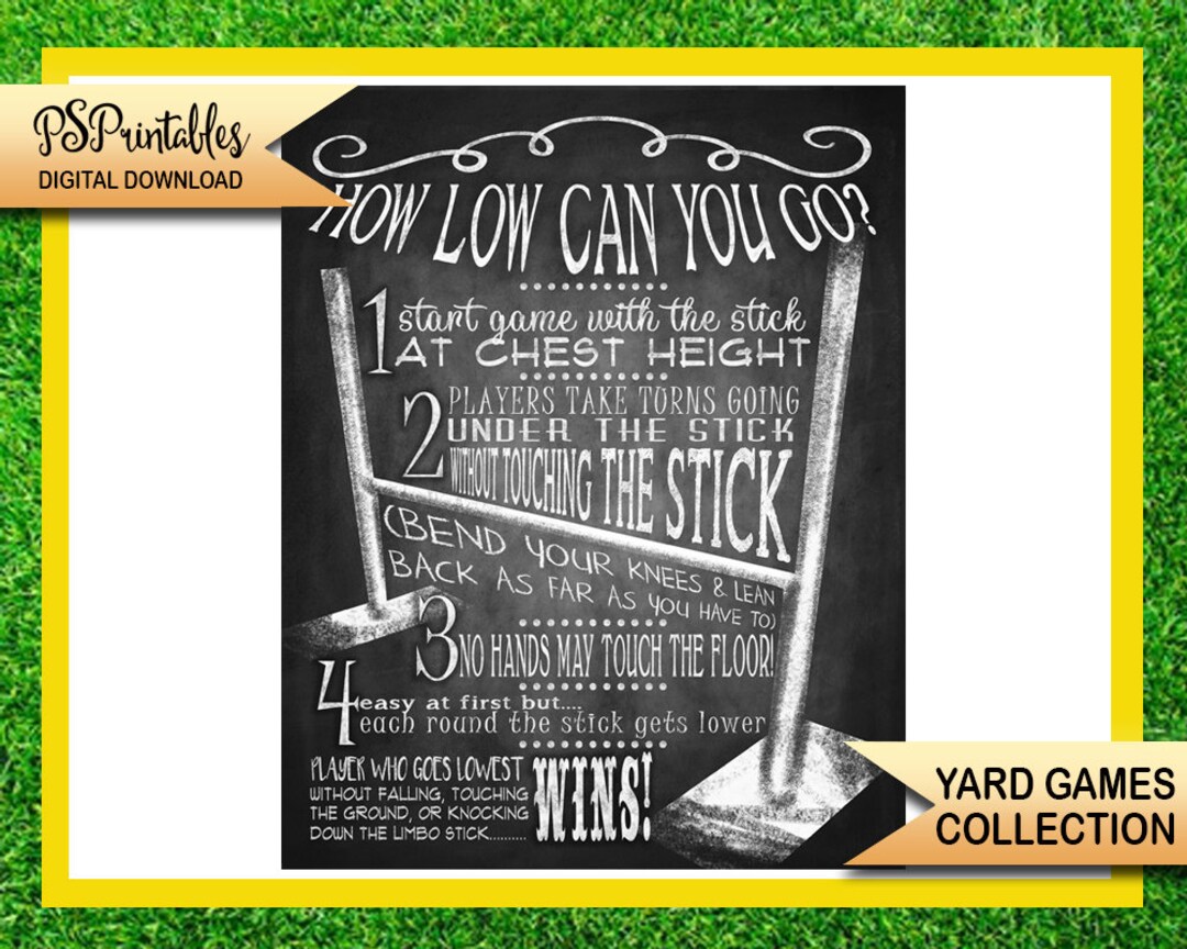 Classroom Games Limbo Game Sign Limbo Game Limbo Rules Game Sign ...