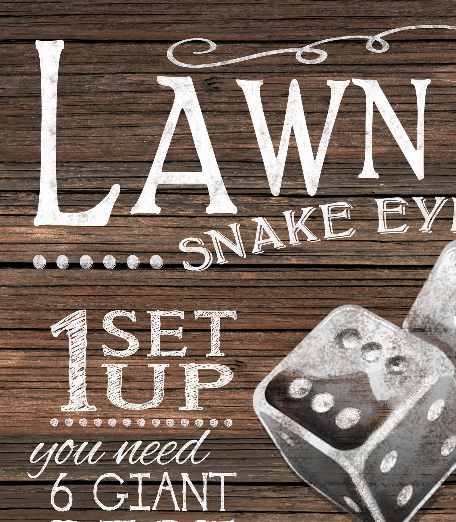 Yard Games Lawn Dice Game Sign Bbq Games Lawn Dice | Etsy