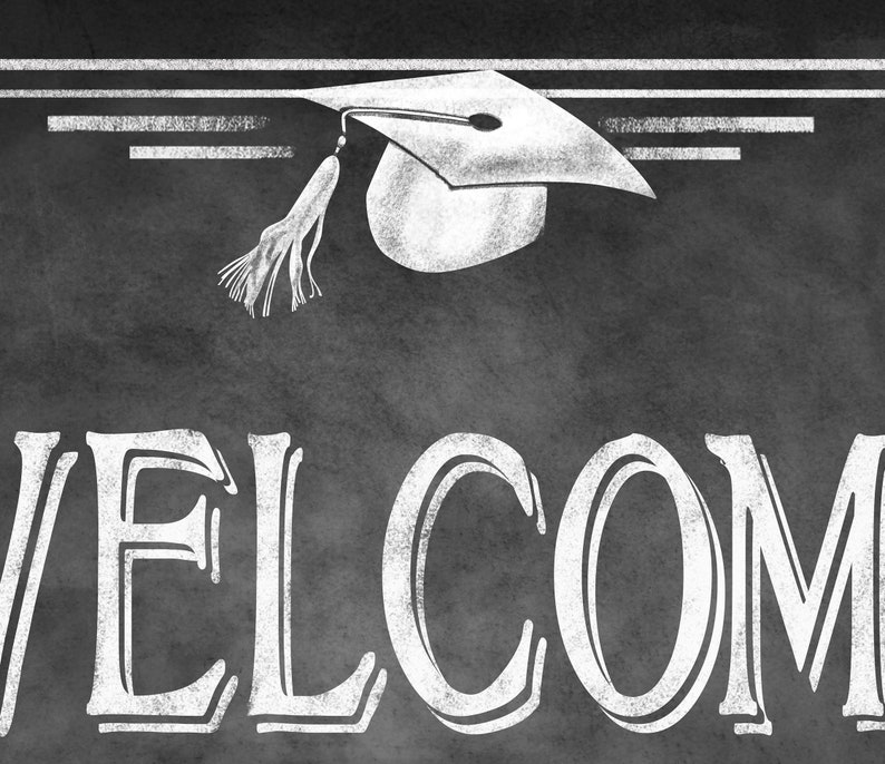 Graduation Welcome Sign Printable Front Door Sign - Etsy