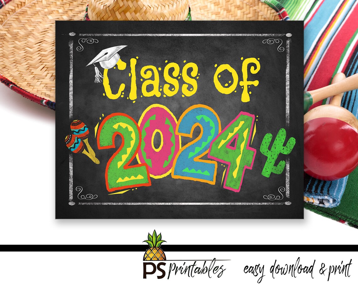 Class of 2024 Fiesta Sign PRINTABLE Yard Sign for 2024 | Etsy