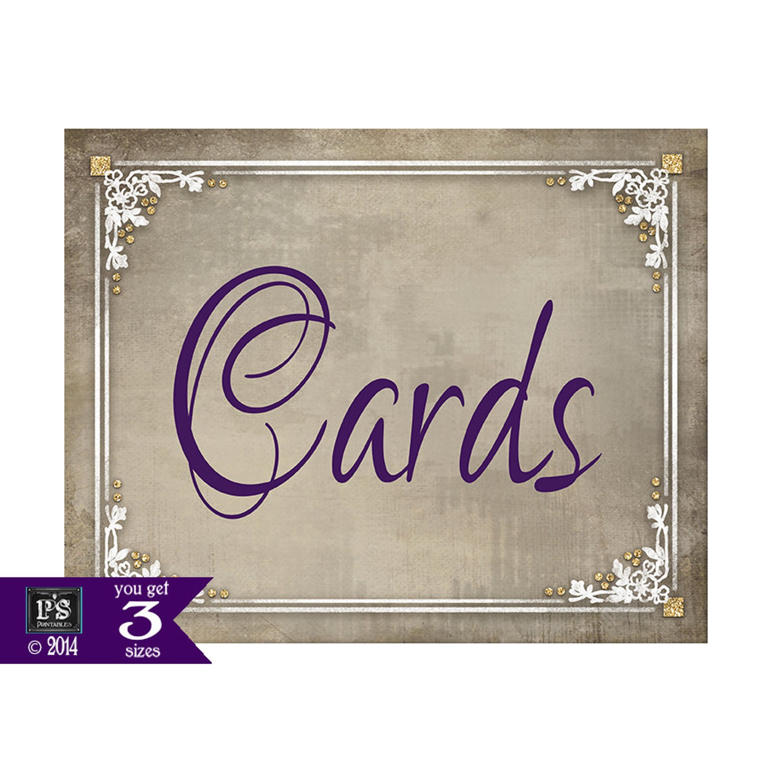 Printable Wedding Sign for Your Cards Table or Box Cards in | Etsy