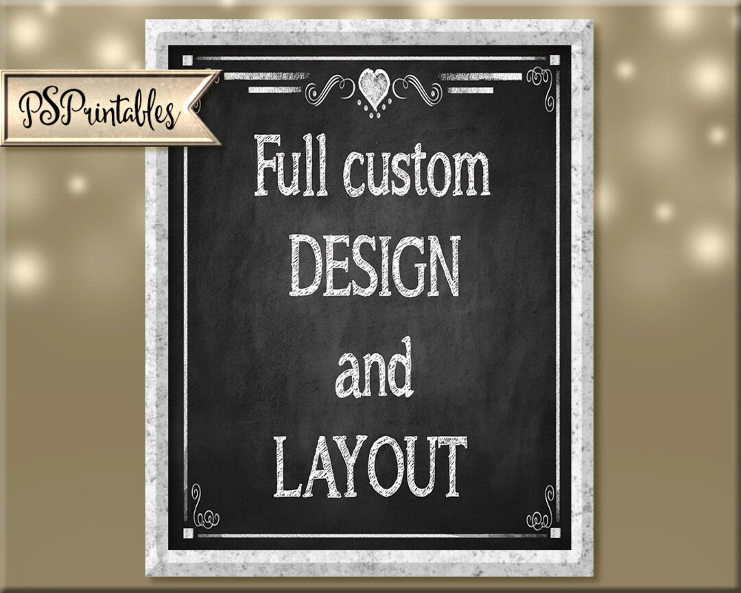 Full Custom Design and Layout - Etsy