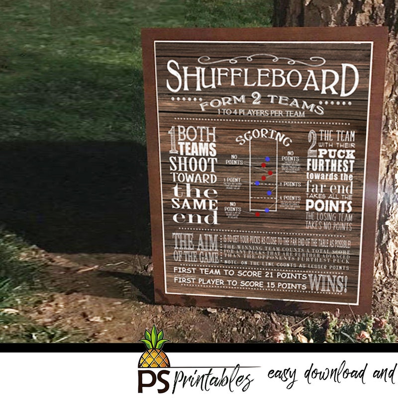 Shuffleboard Rules - Etsy