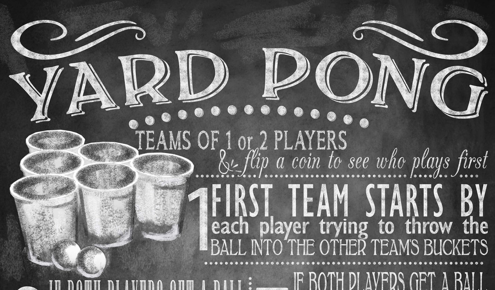 Yard Games Yard Pong Yard Game Sign Bbq Yard Games Yard - Etsy