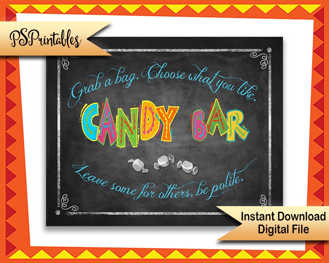 Fiesta Candy Bar Sign PRINTABLE Candy Bar Sign for Your Birthday Fiesta ...