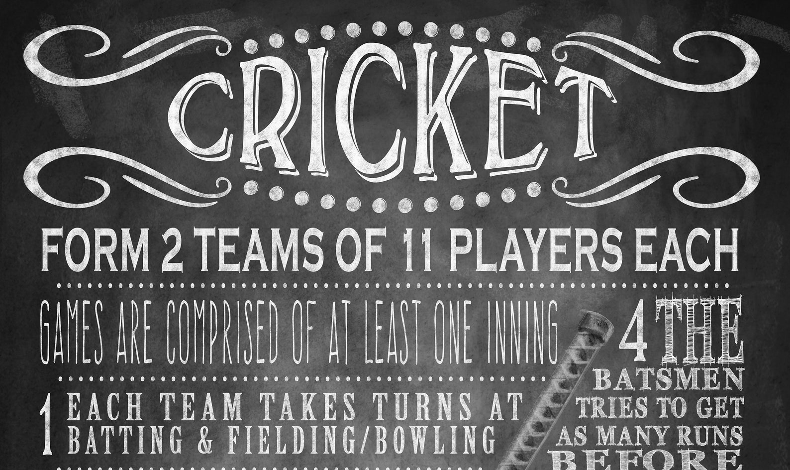 Crickett Yard Game Sign PRINTABLE Backyard BBQ Lawn Game - Etsy