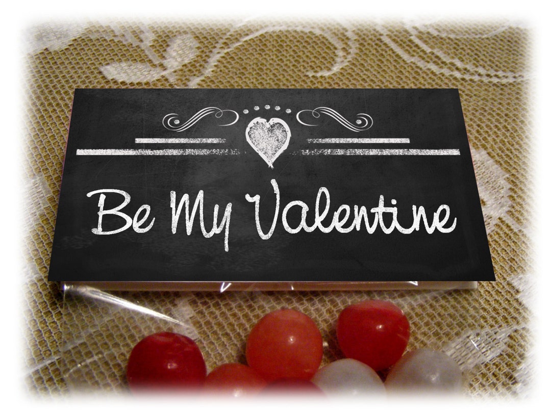 Valentine Candy Treat Bag Toppers in a Chalkboard Style DIY Printable ...