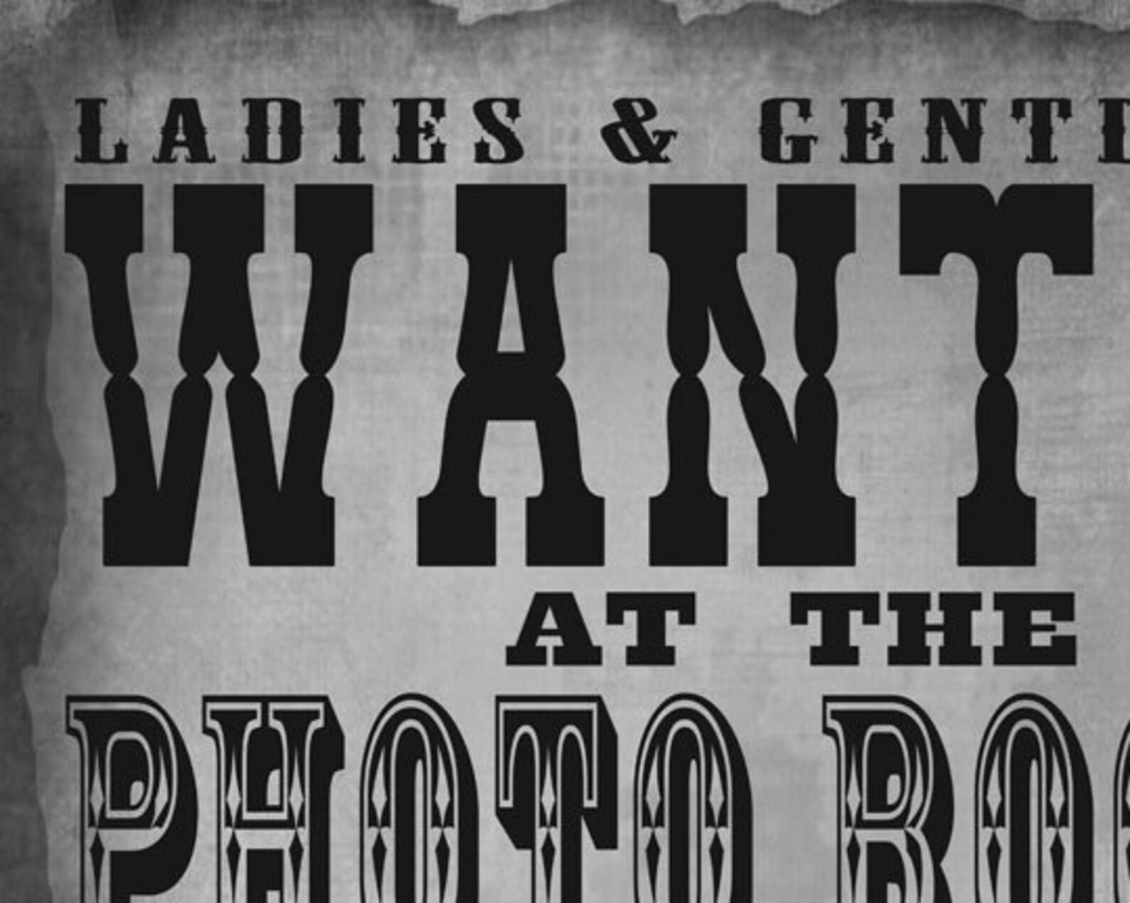 WANTED PHOTO BOOTH Sign Western Theme Sign Printable File - Etsy