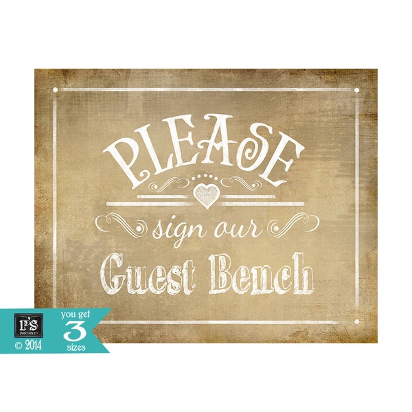 Guest Bench Sign - Etsy