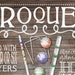 CROQUET Rules Sign Wood Design-yard Games Instant Download Printable ...