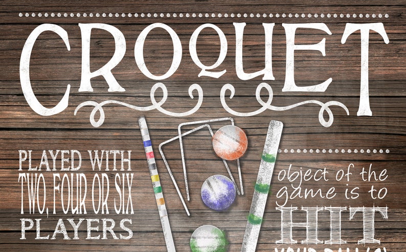CROQUET Rules Sign Wood Design-yard Games Instant Download - Etsy UK