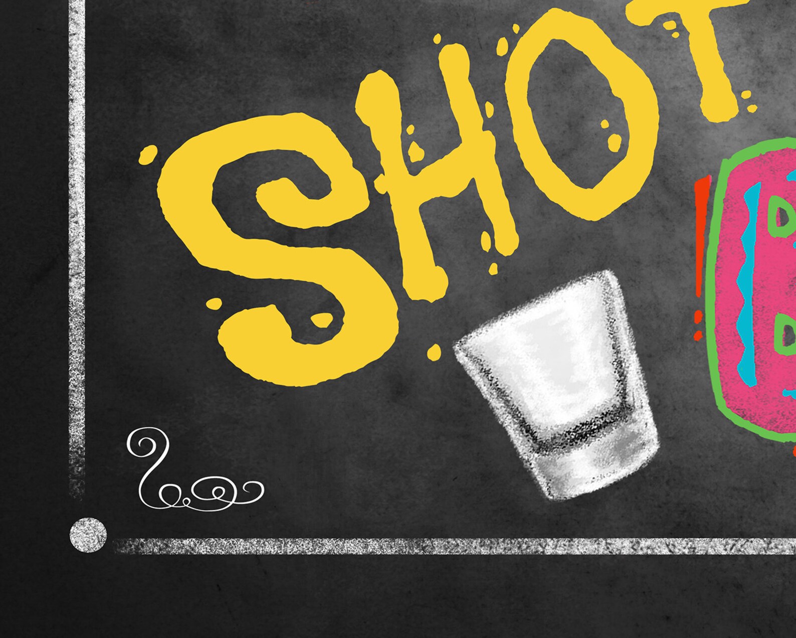 Tequila Shot Bar Sign PRINTABLE Fiesta Sign Chalkboard | Etsy