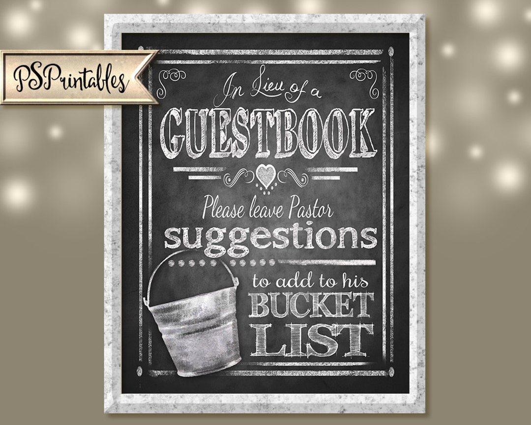Bucket List Personalized PRINTABLE Sign | DIY Retirement Sign ...