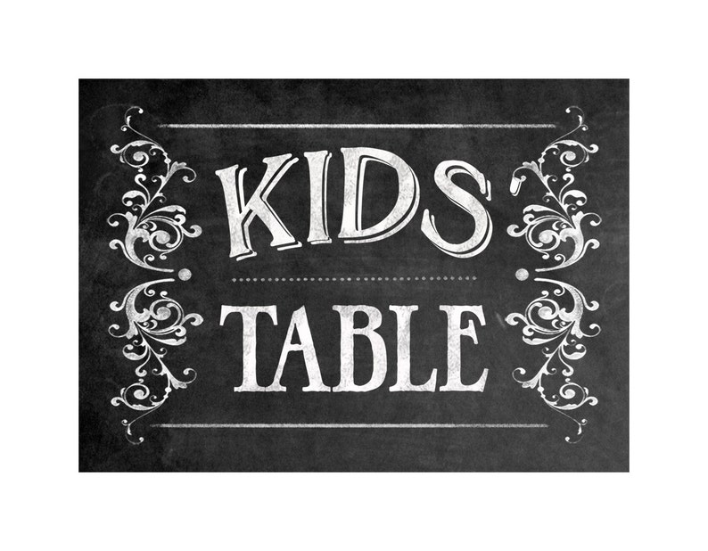 Printable KIDS TABLE Instant Download Digital File DIY | Etsy