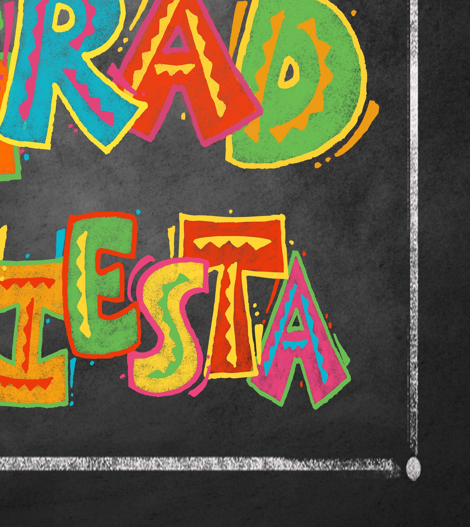 Printable Fiesta Graduation Sign Chalkboard Grad Sign | Etsy