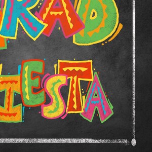 Printable Fiesta Graduation Sign Chalkboard Grad Sign - Etsy