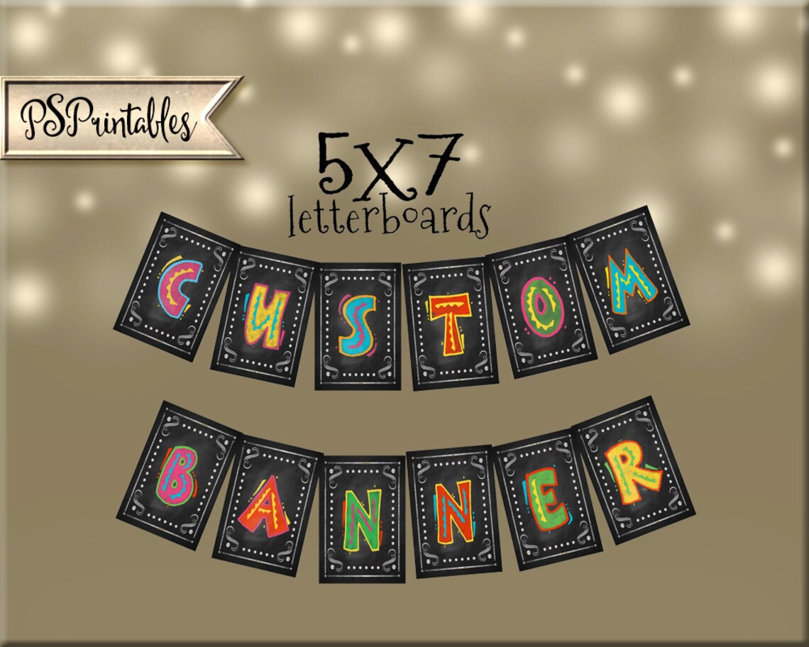 PRINTABLE Custom Fiesta Banner 5x7 Cinco De Mayo Banner | Etsy
