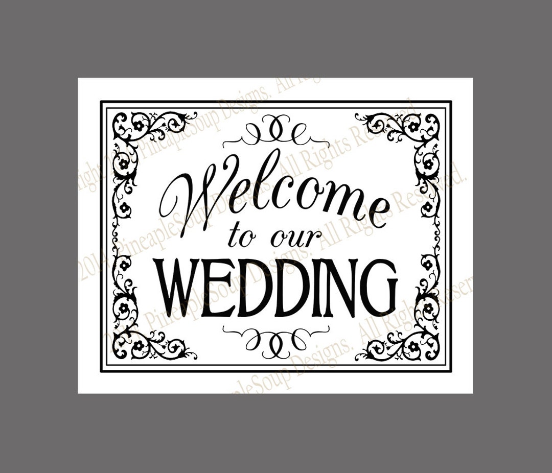 Welcome to Our Wedding Printable File DIY Instant Download - Etsy