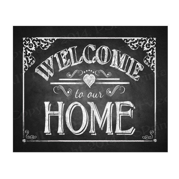 Chalkboard Welcome - Etsy