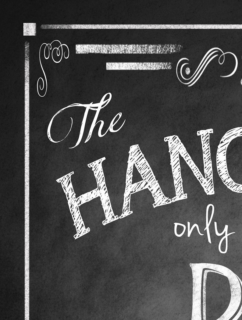 Funny Hangover Sign Printable Bar Sign Hangover Only Lasts Etsy