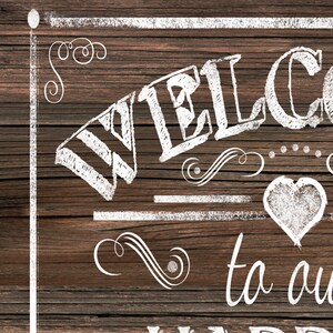 Western Wedding Welcome Sign DIY PRINTABLE Wood Wedding Sign, Happily ...