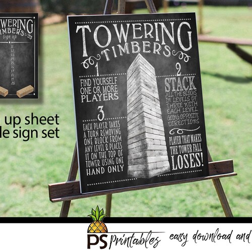 Yard Games for Weddings Sign PRINTABLE Yard Games Wood - Etsy