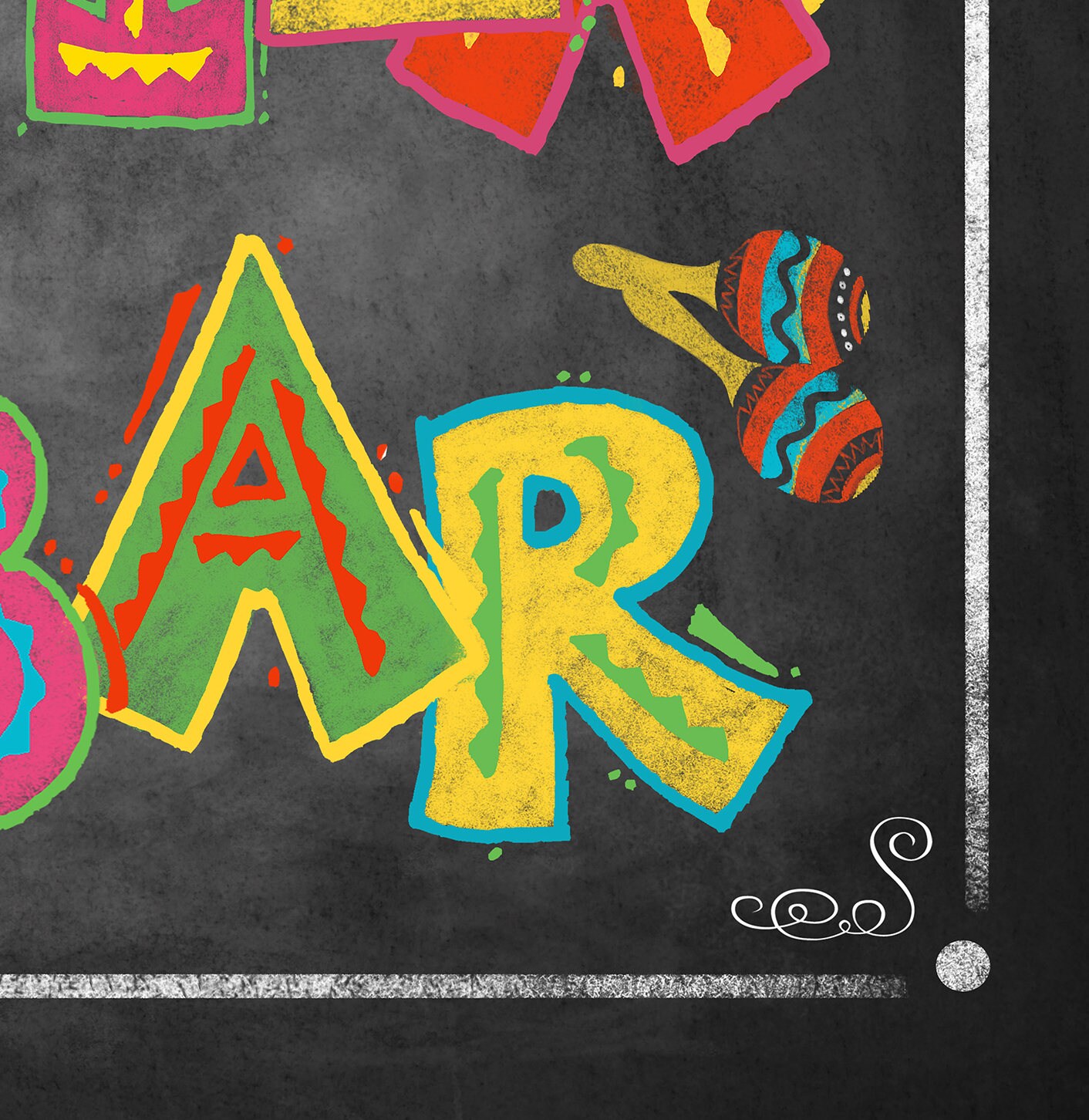 Tequila Shot Bar Sign PRINTABLE Fiesta Sign chalkboard | Etsy