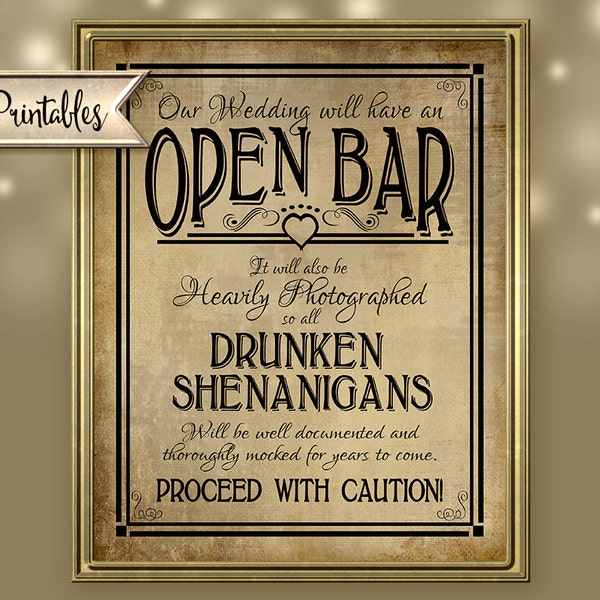 Open Bar - Etsy