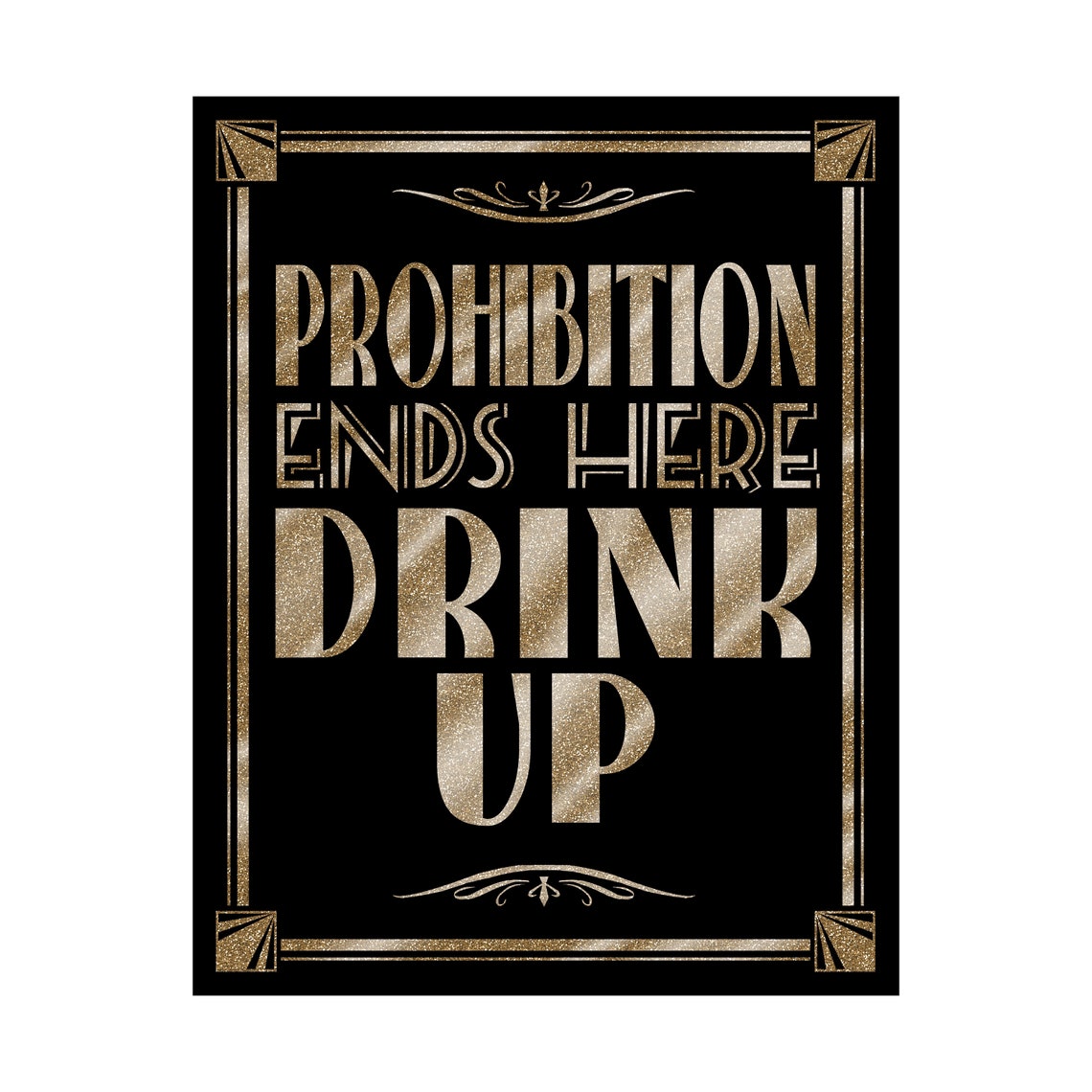 Prohibition Ends Here PRINTABLE Sign Wedding Bar Sign DIY - Etsy