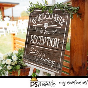 Welcome to Our Reception Sign PRINTABLE Wedding Signage - Etsy