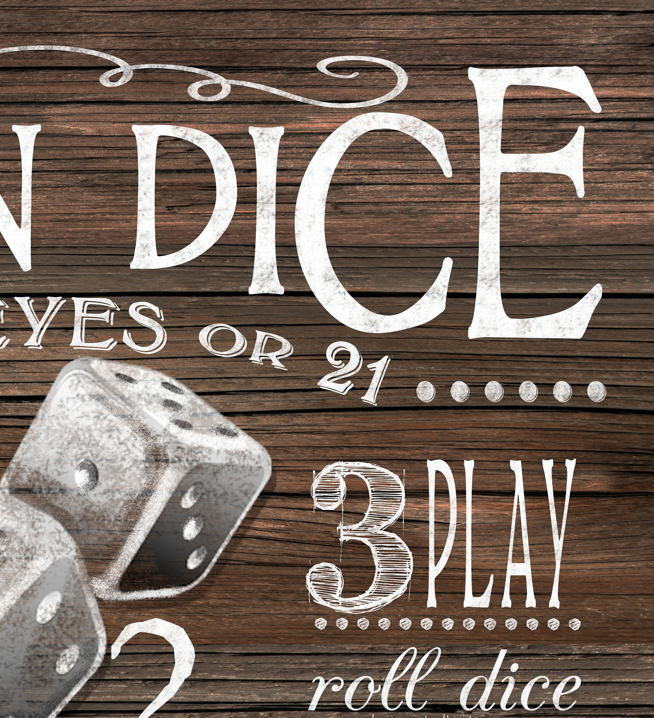 Yard games lawn dice game sign bbq games lawn dice | Etsy