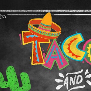 Printable Fiesta Taco & Tostadas Sign, Taco Party, Birthday Fiesta Sign ...