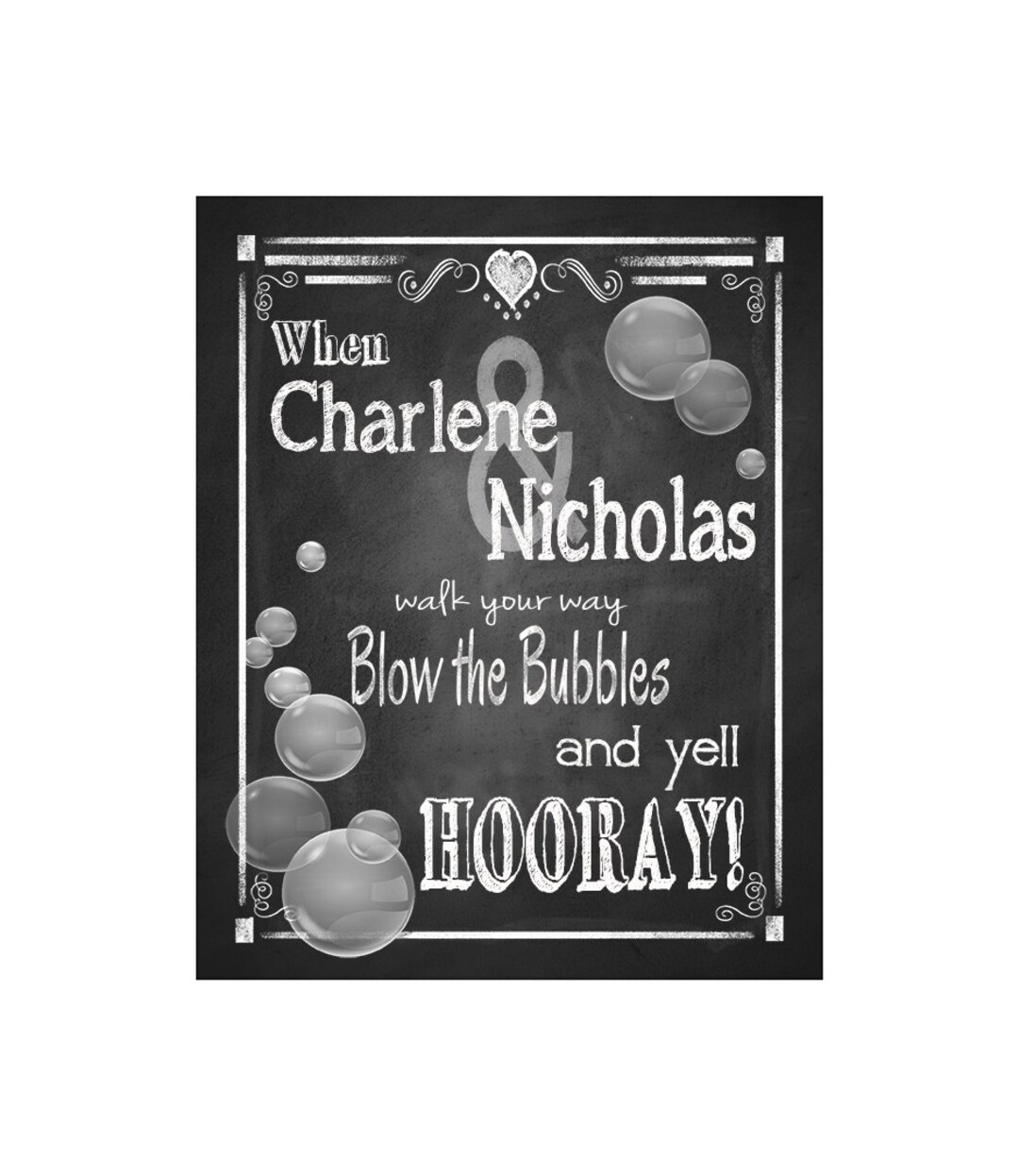 PERSONALIZED Wedding Bubbles Sign PRINTABLE Wedding Sign, Wedding ...