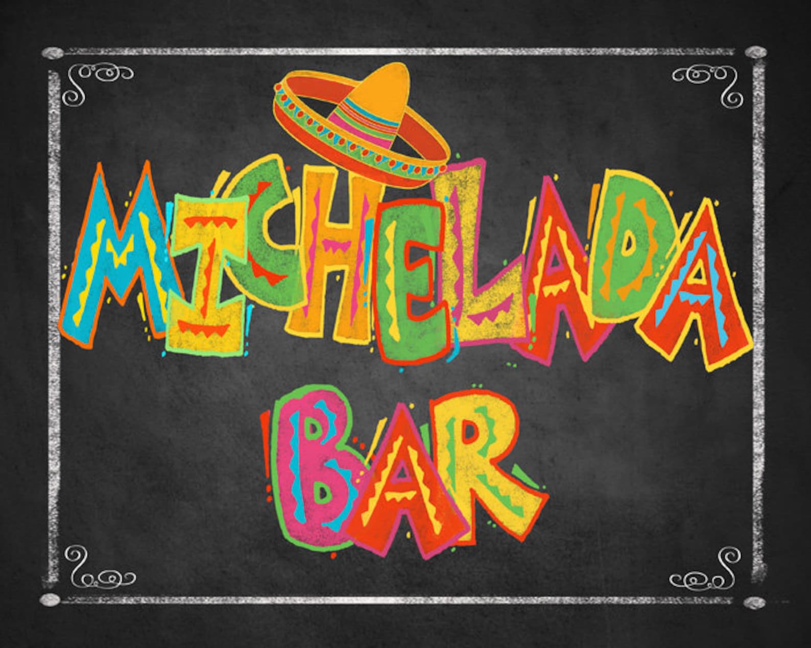 Printable Michelada Bar Sign Michelada Sign Fiesta Party - Etsy