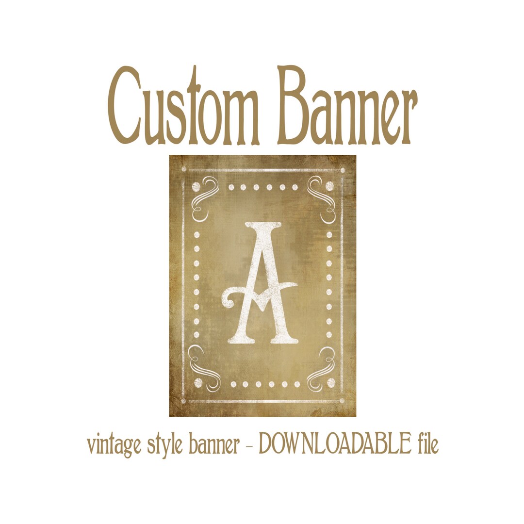 DIY Printable Vintage Style CUSTOM Wedding Banner Your Choice of ...