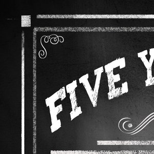 5 Year Anniversary Sign PRINTABLE Anniversary Sign 5th Year - Etsy