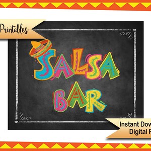 Fiesta Sign, Salsa Bar Sign, Taco Party Sign, Wedding Fiesta Sign ...