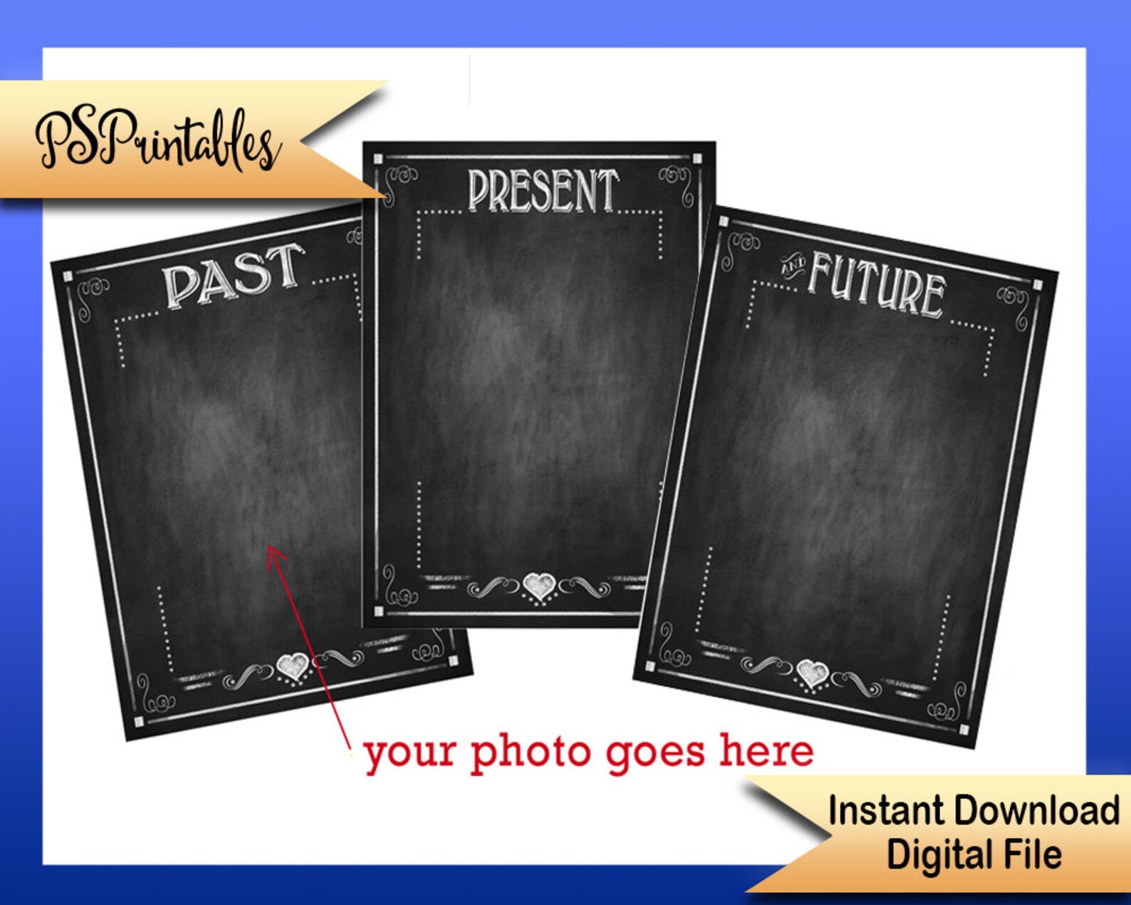 Printable Grad Sign Birthday Printable Past Present Future - Etsy