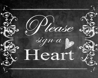 Please Sign a Heart | Etsy