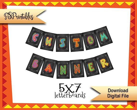 PRINTABLE Custom Fiesta Banner 5x7 Cinco De Mayo Banner | Etsy