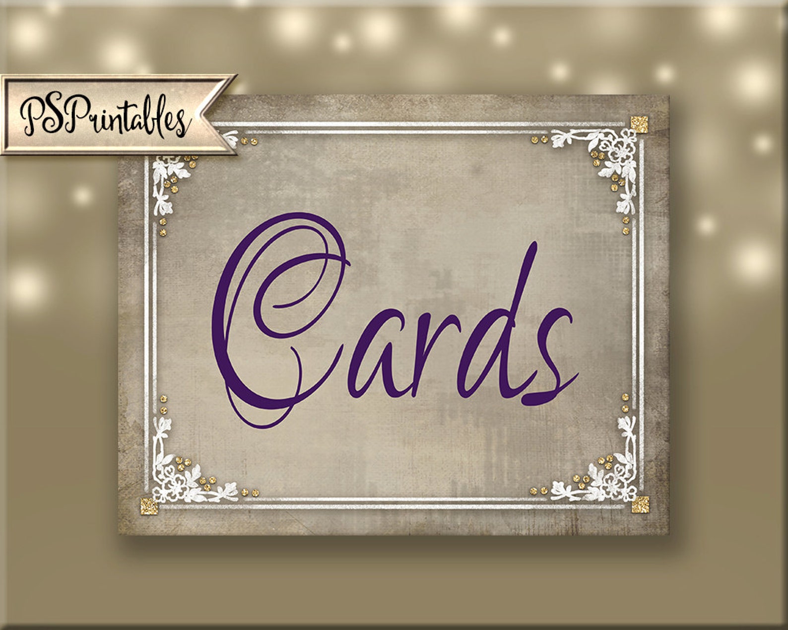 Printable Wedding Sign for Your Cards Table or Box Cards in | Etsy