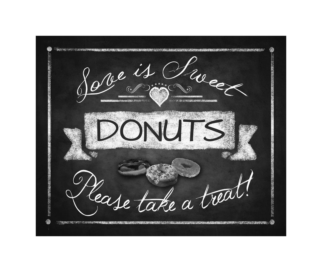 Love is Sweet DONUT Sign - Diy PRINTABLE - Perfect for Your Donut Table ...
